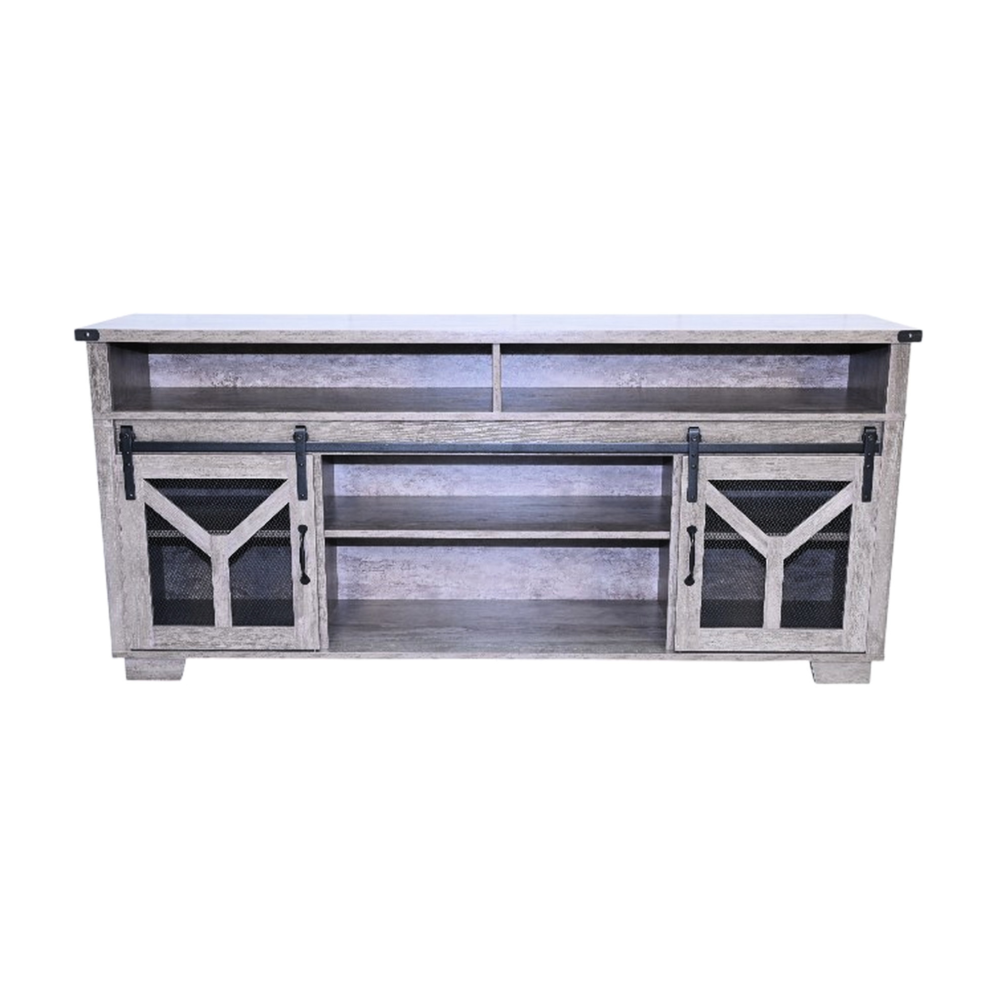 George Oliver 65.3" American Traditional Tv Stand With Sliding Barn ...