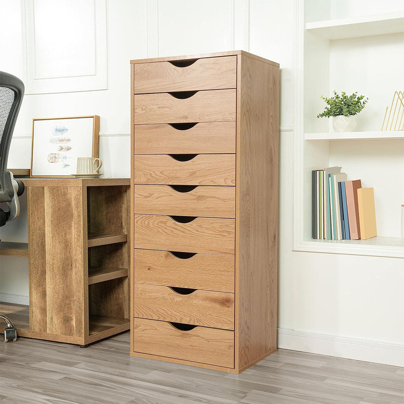 Latitude Run® Office Wooden File Cabinets, Wood File Cabinet Mobile ...