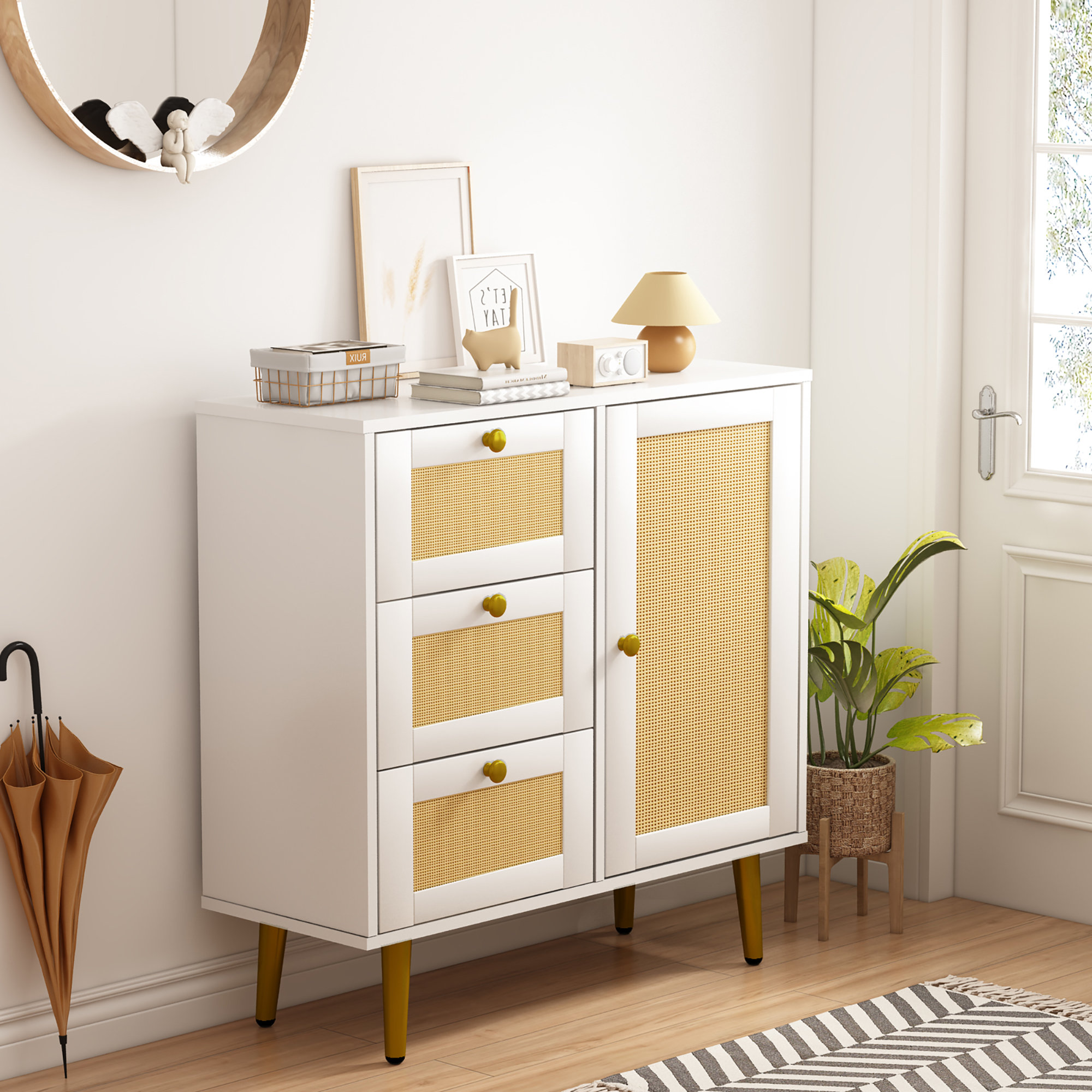 Mercer41 Armoire d'appoint 1 porte avec tiroirs de rangement Rodneka ...