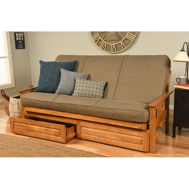 The Twillery Co.® Stratford Full-Size Futon Frame Includes Storage ...