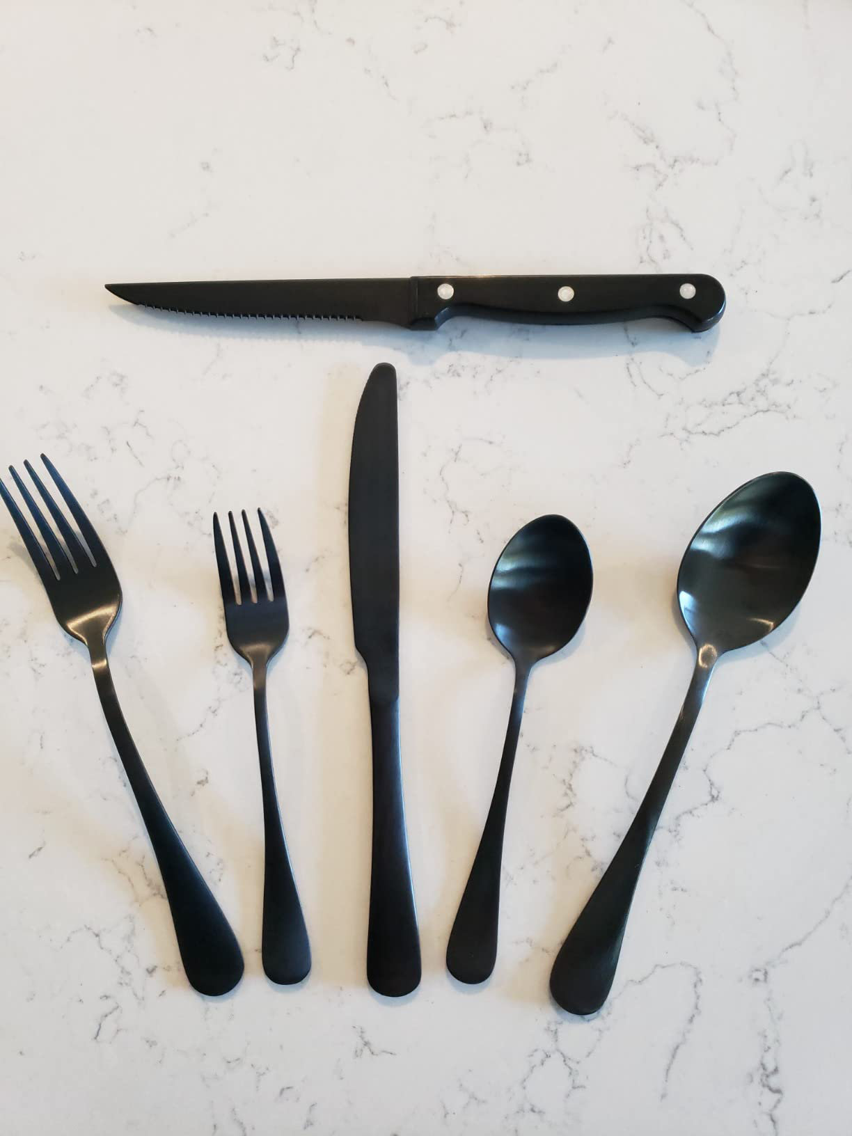 Latitude Run® 49 Piece Black Silverware Set | Wayfair