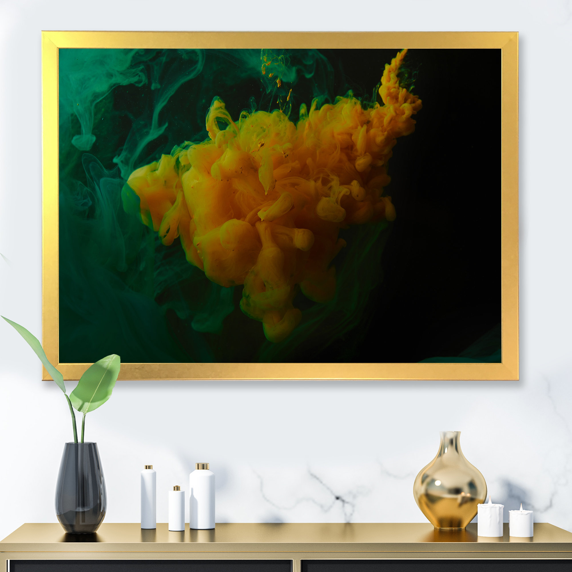 Wrought Studio Yellow And Green Mixed Liquid Ink " Yellow And Green ...