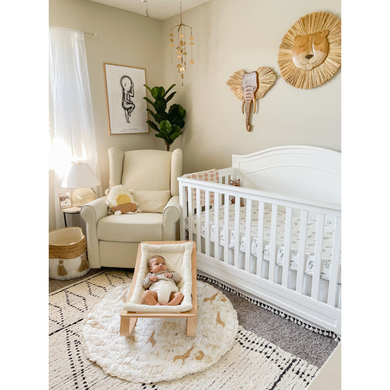 Birch Lane™ Gardenia Half Moon Metal Ceiling Hanging Decor, 36" L ...