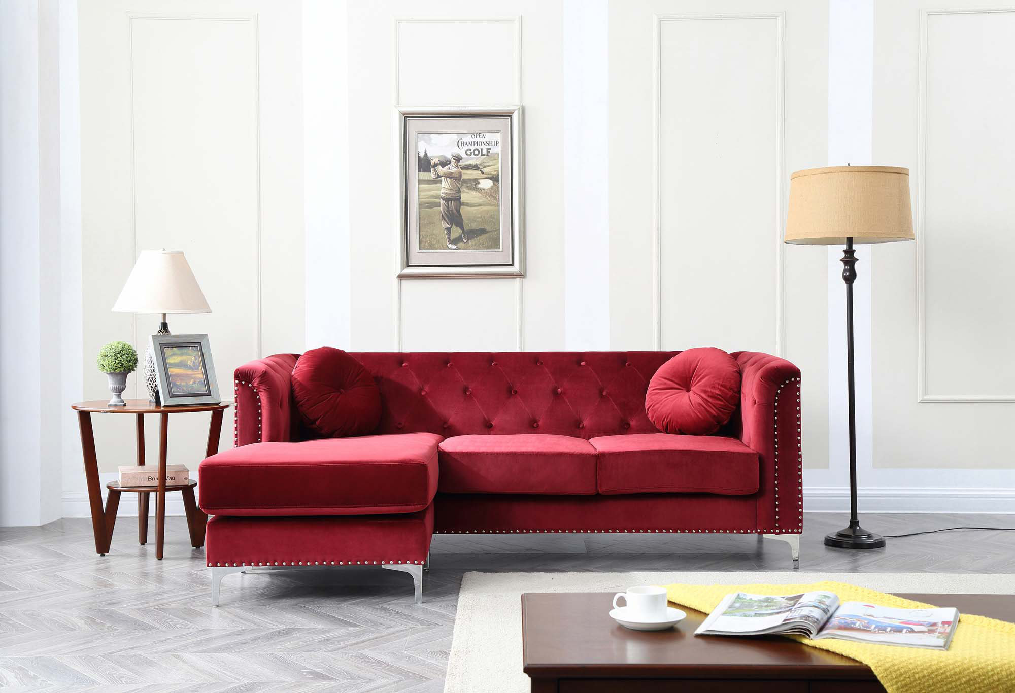Everly Quinn 83" L-Shaped Sofa Chaise | Wayfair