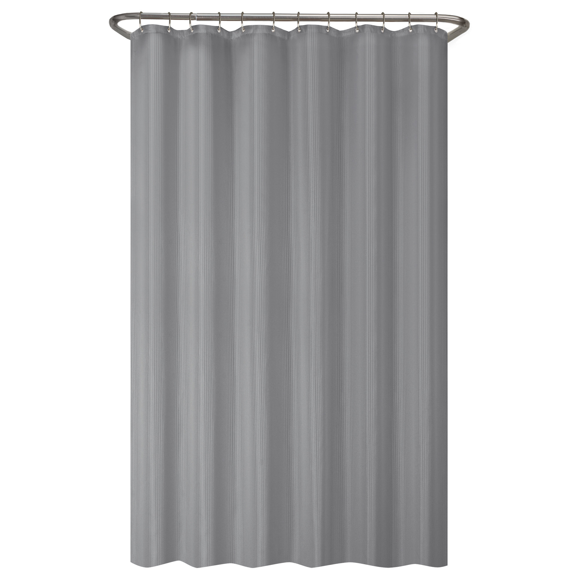 Charlton Home® Savino Striped Waterproof Fabric Single Shower Curtain
