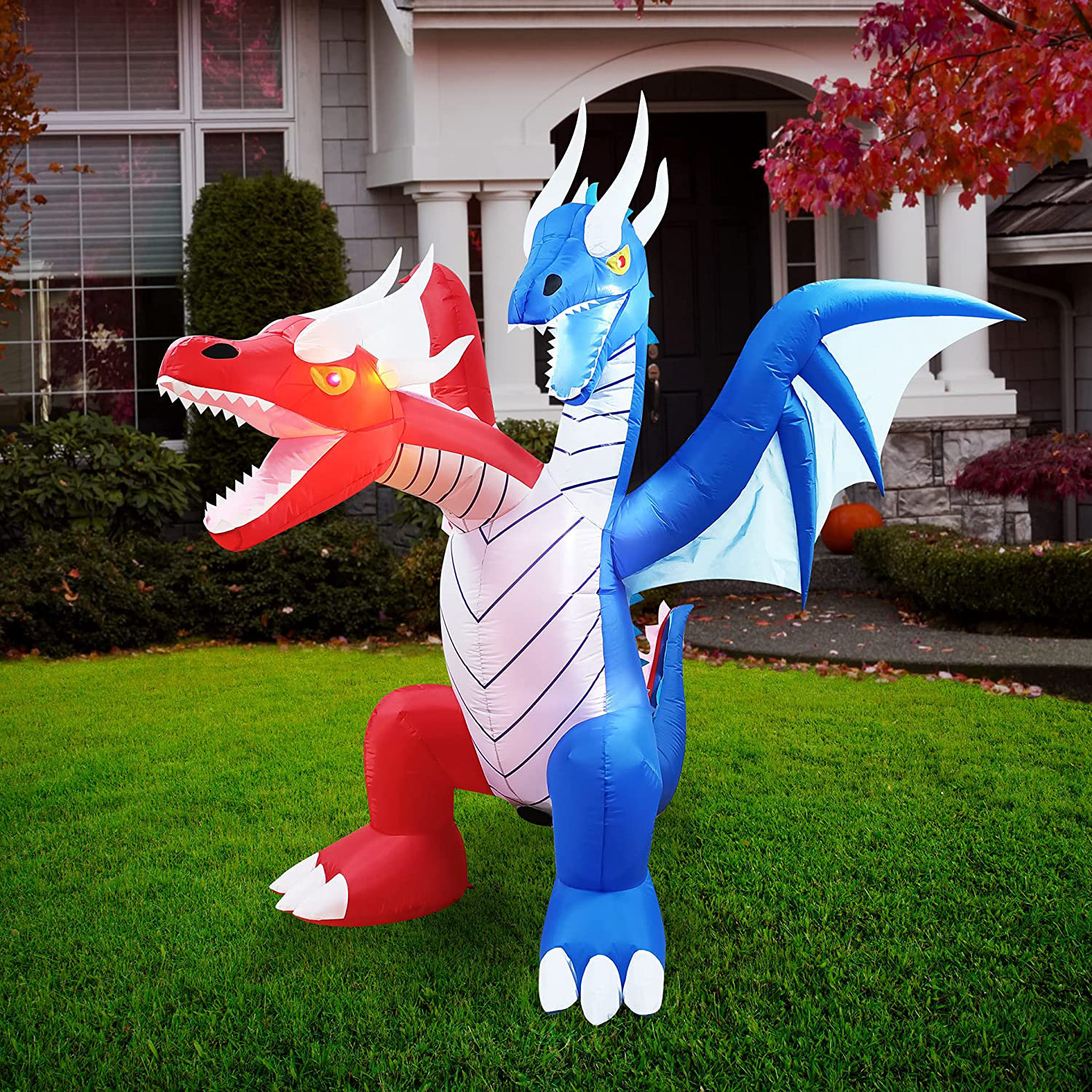 The Holiday Aisle® 6 Ft Massive Double Headed Dragon - Wayfair Canada