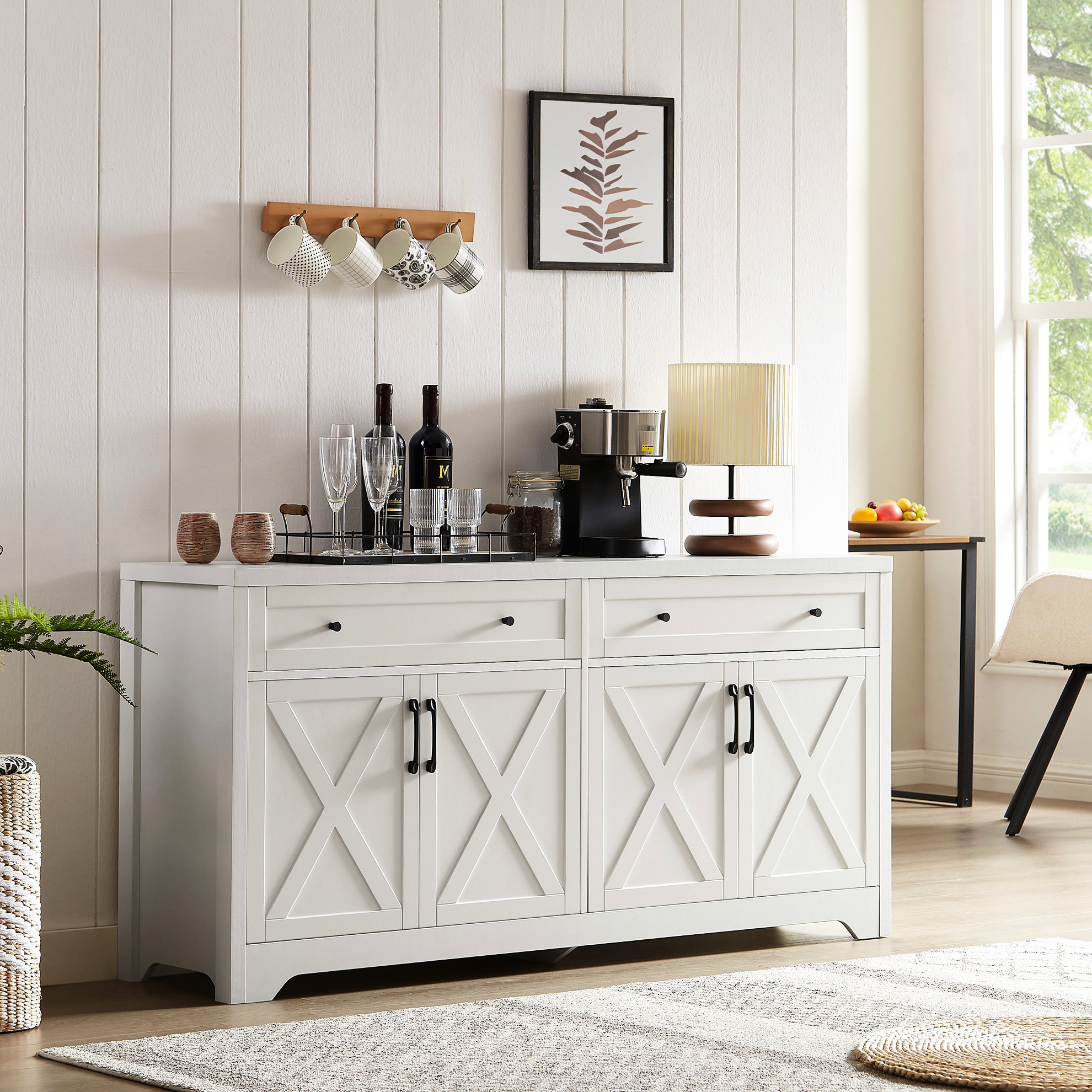 Ophelia & Co. White Tv Cabinet With Construction - 61 Inch ...