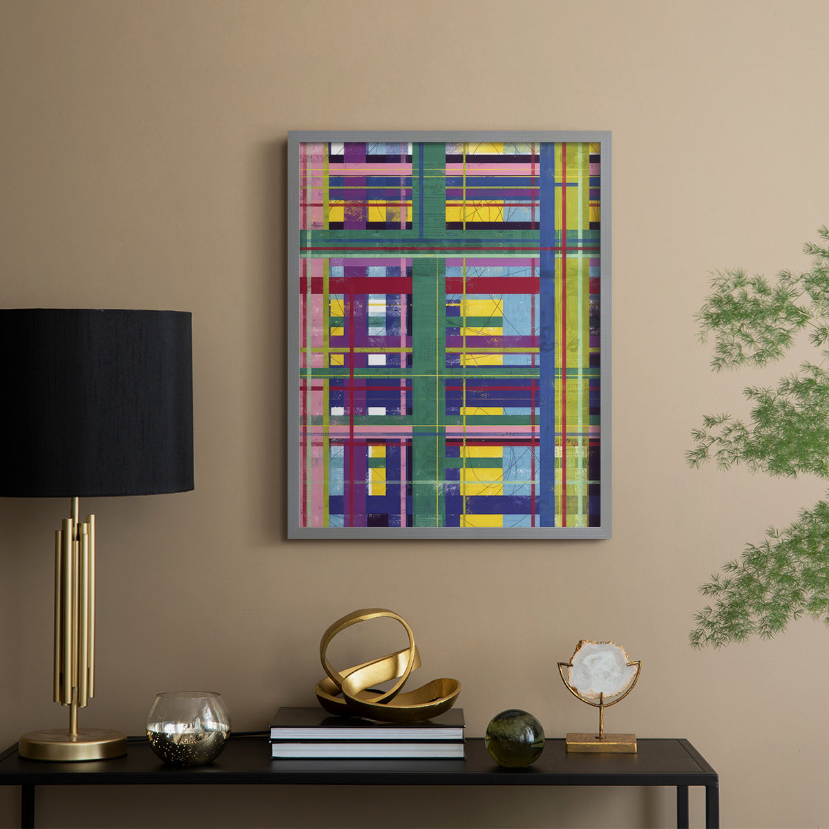 Wrought Studio™ Scaffold in Color I Framed Print - Solid Wood | Wayfair