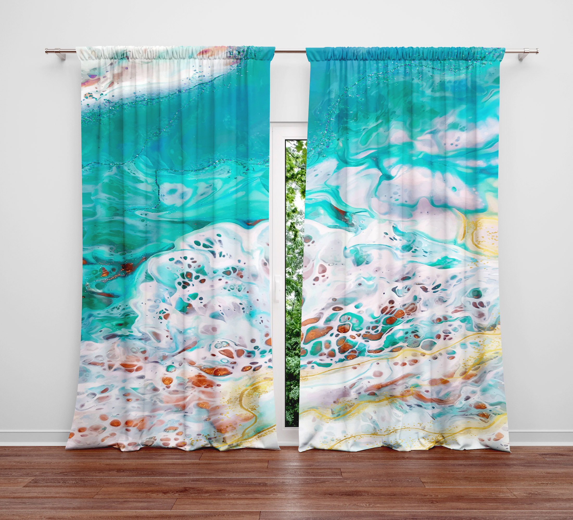 Deja Blue Studios Polyester Curtain | Wayfair