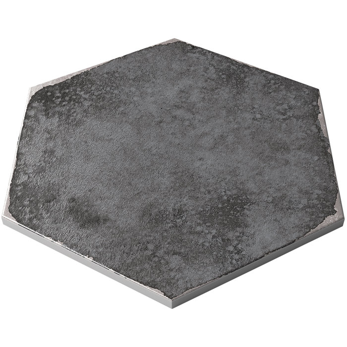 Bond Tile Mandalay Hex 9.13 in. x 10.51 in. Polished Concrete Look ...