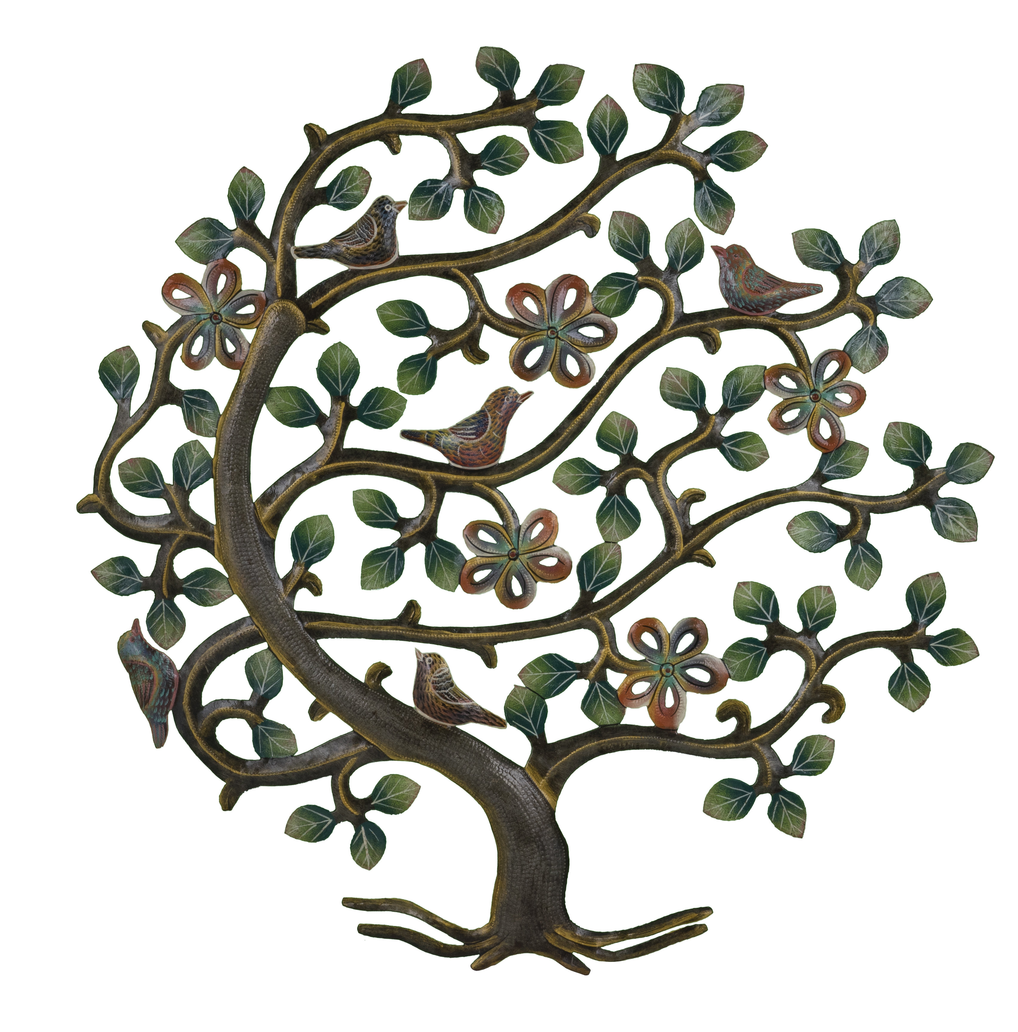 August Grove Painted Windswept Floral Tree Wall Décor - Wayfair Canada