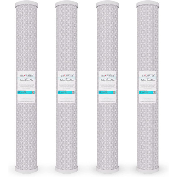 Max Water 20 inch x 2.5 inch, CTO Carbon Reverse Osmosis Replacement ...