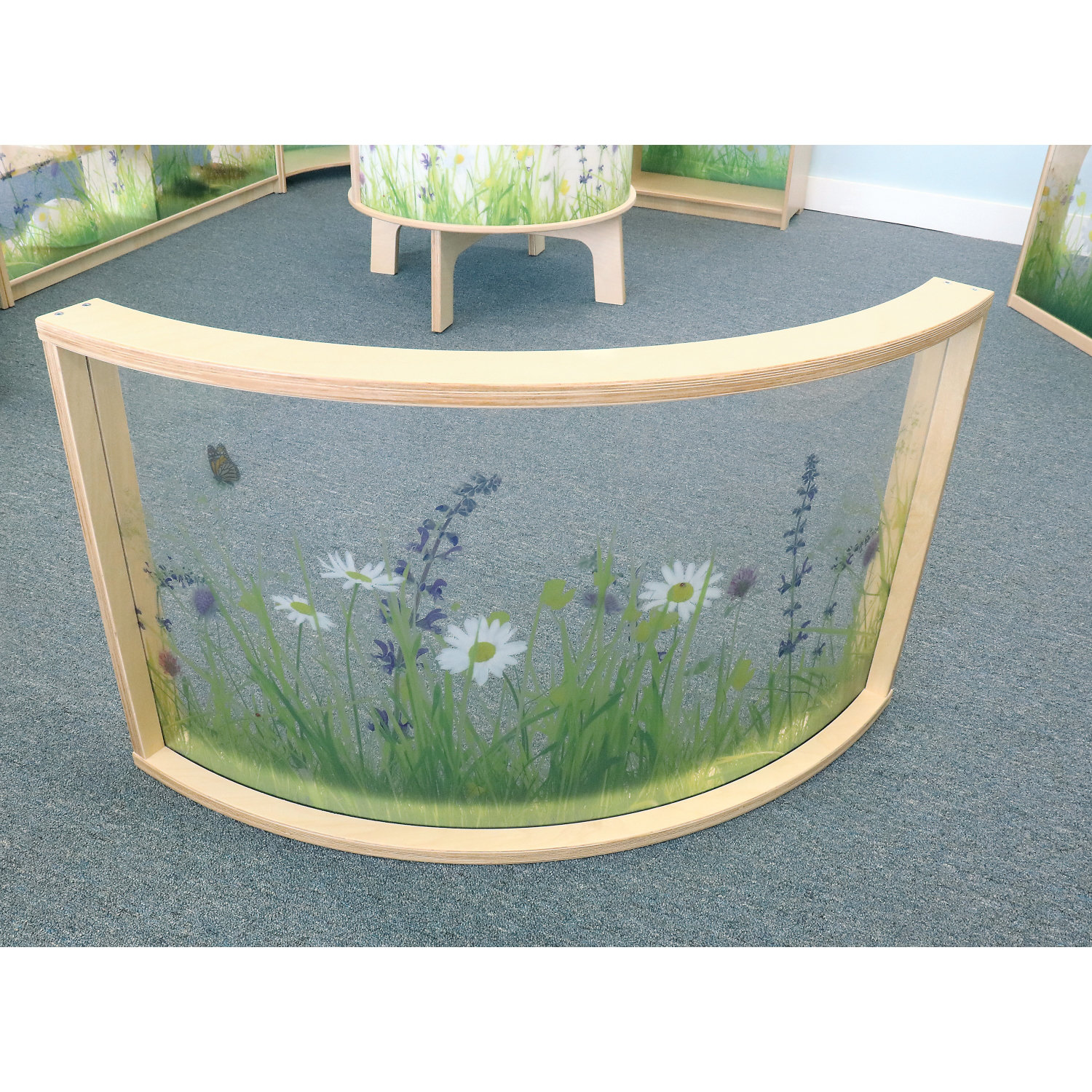 Whitney Brothers® Nature View Curved 1 Panel Classroom Divider | Wayfair