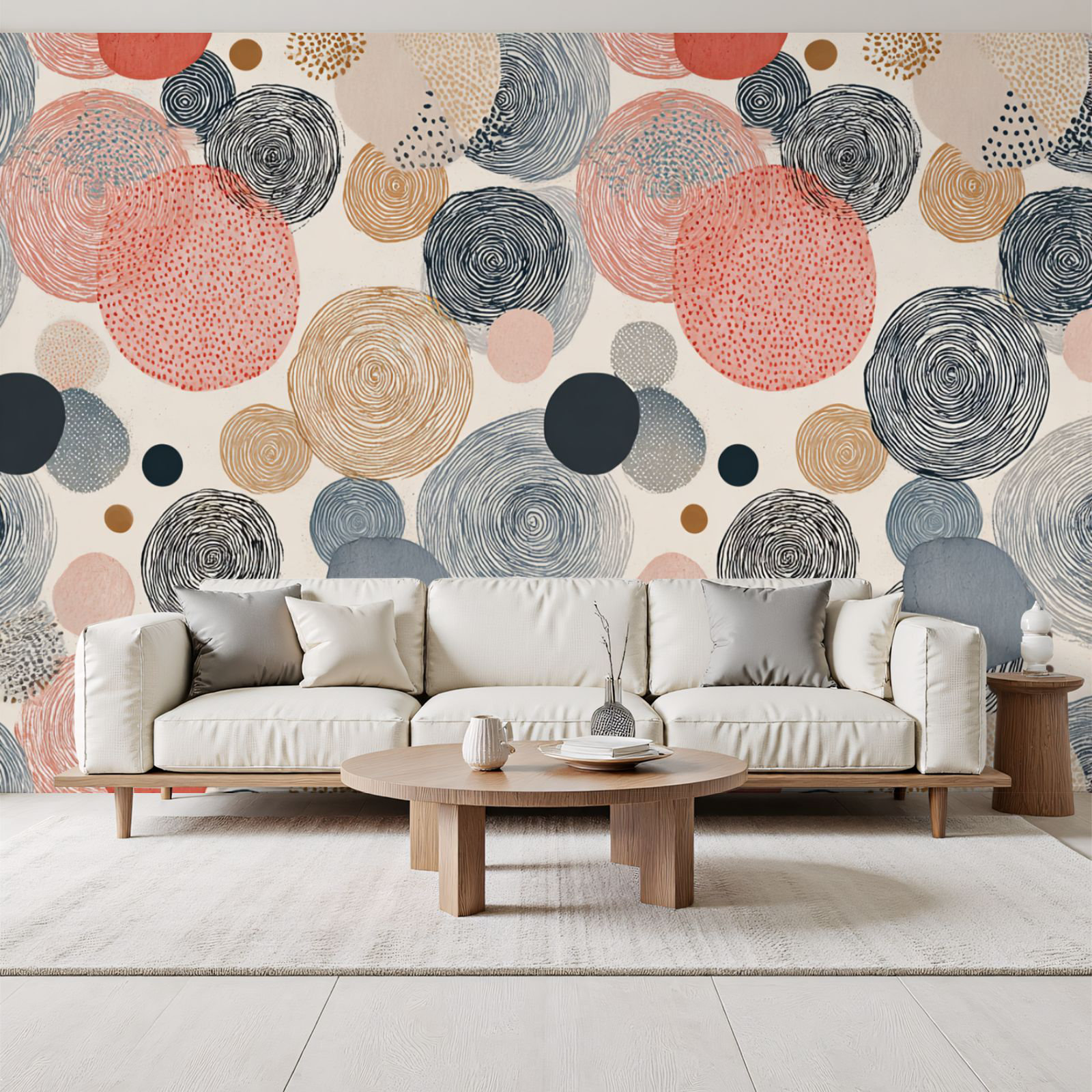 Red Barrel Studio® Peel and Stick Wallpaper Abstract Colorful Circular ...