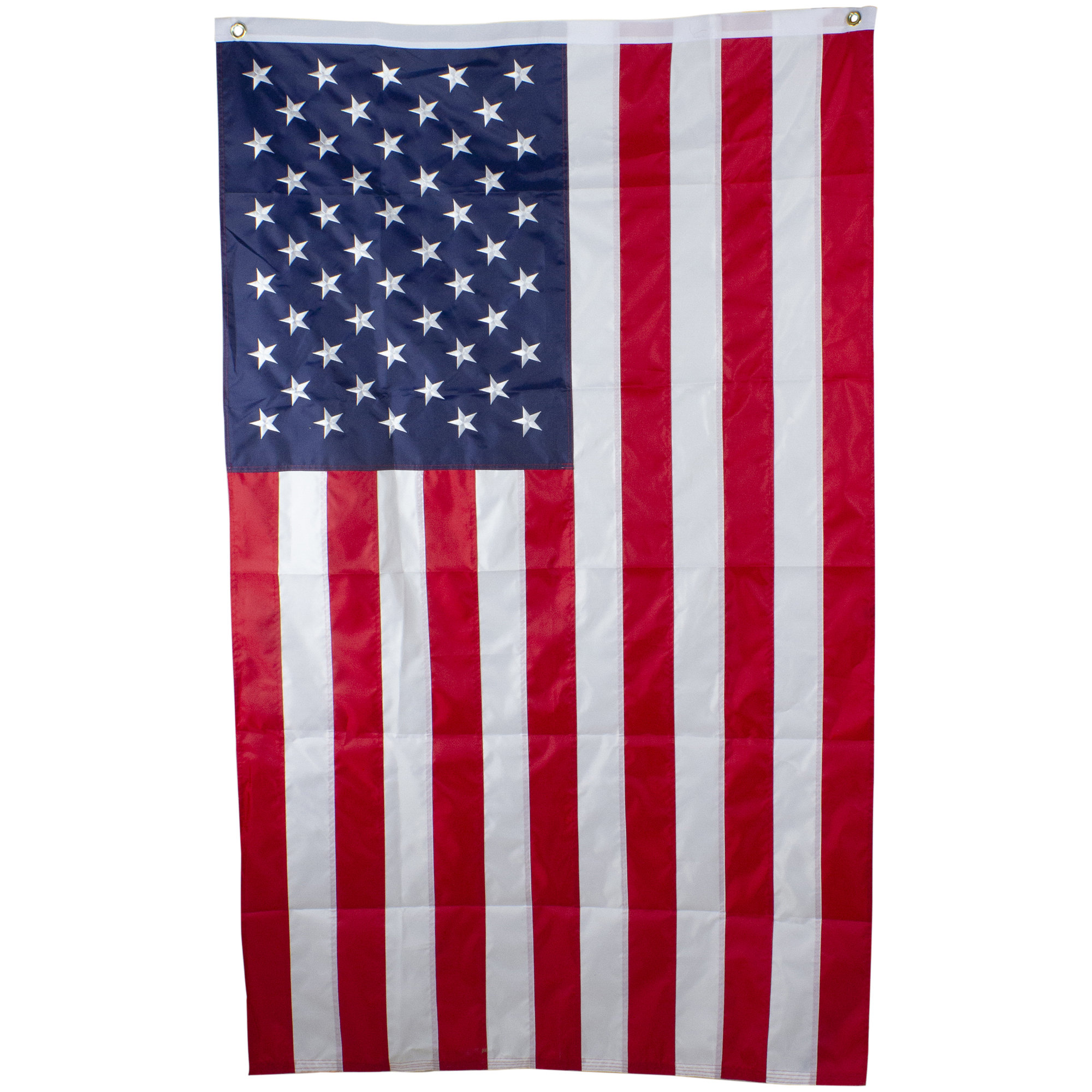 Trinx Patriotic Americana Tea-Stained Embroidered Outdoor House Flag ...