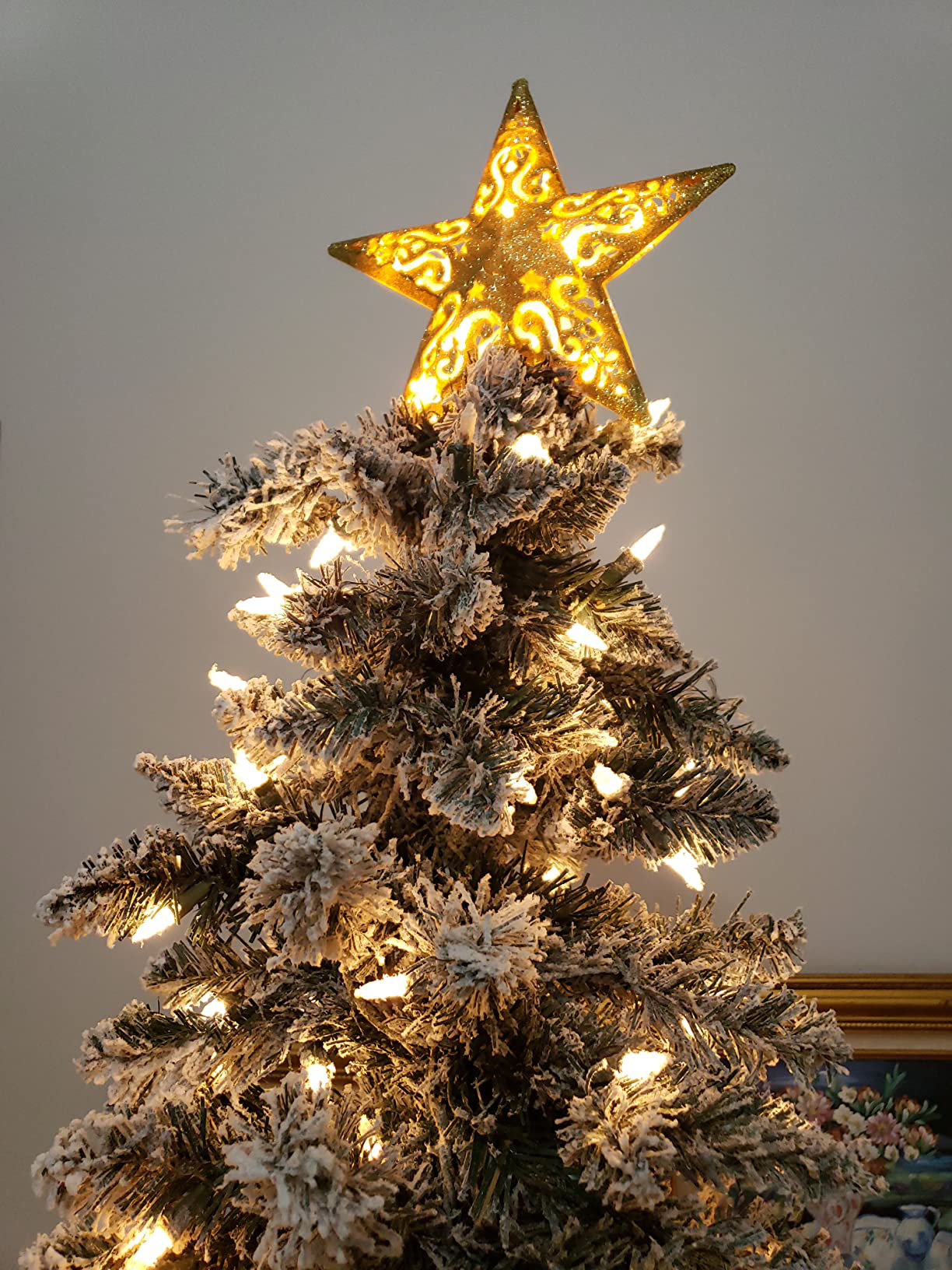 The Holiday Aisle® 3D Star Tree Topper,3D Star Tree Topper Built in 10 ...