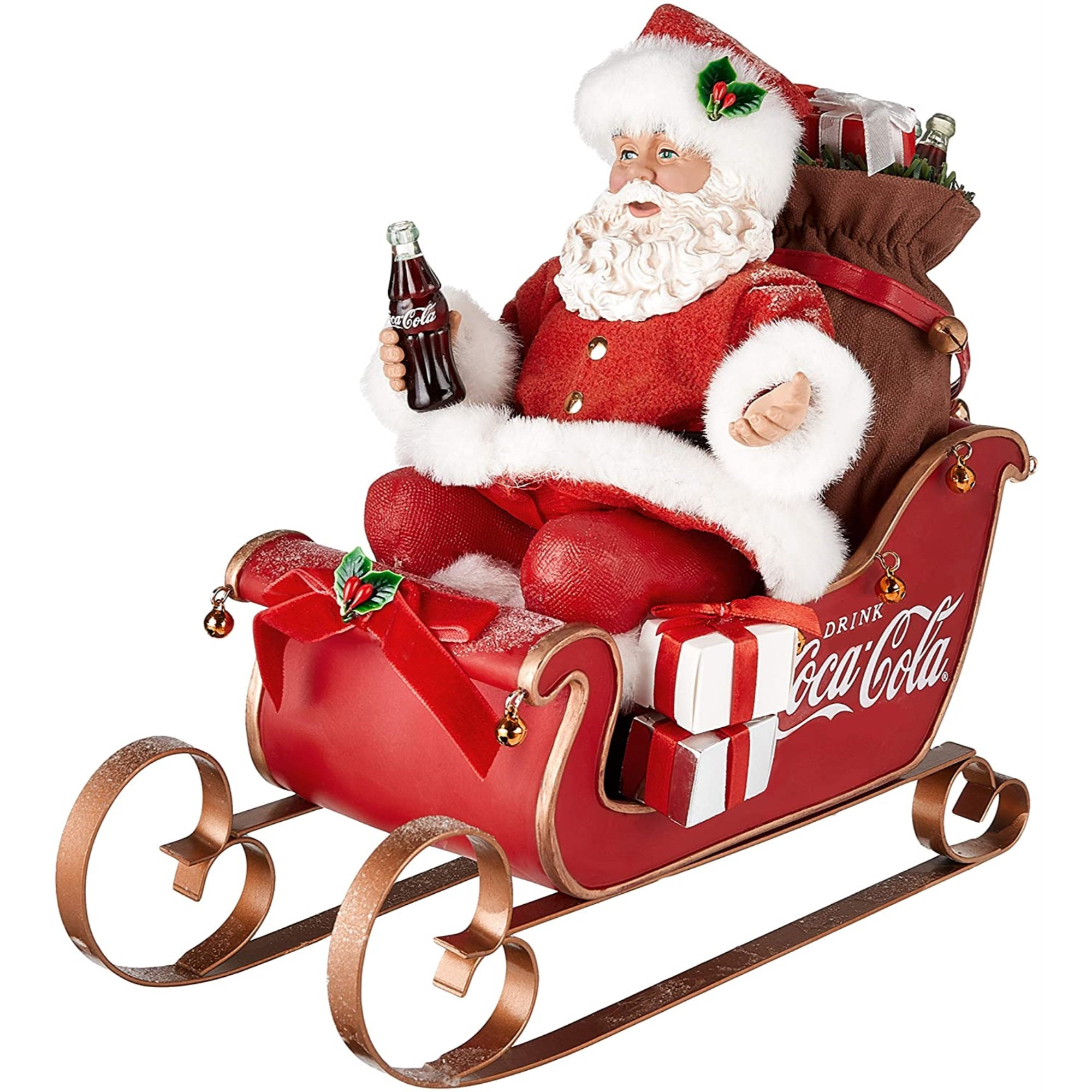 Kurt Adler Coca-Cola Santa in Sleigh Table | Wayfair