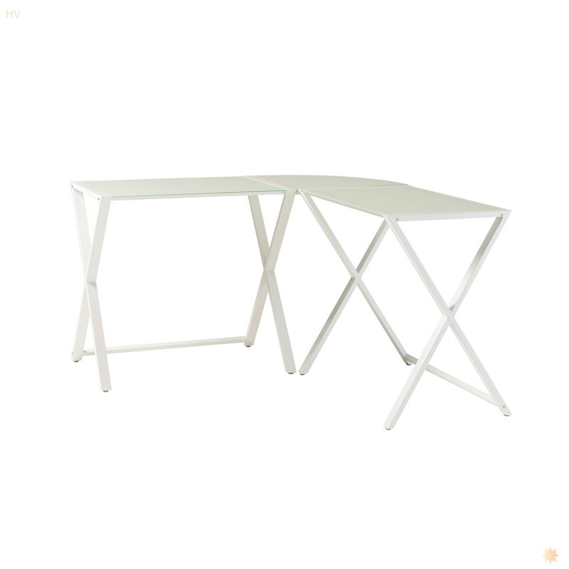 Wrought Studio™ Modern X-Leg L-Shaped Computer Desk | Wayfair
