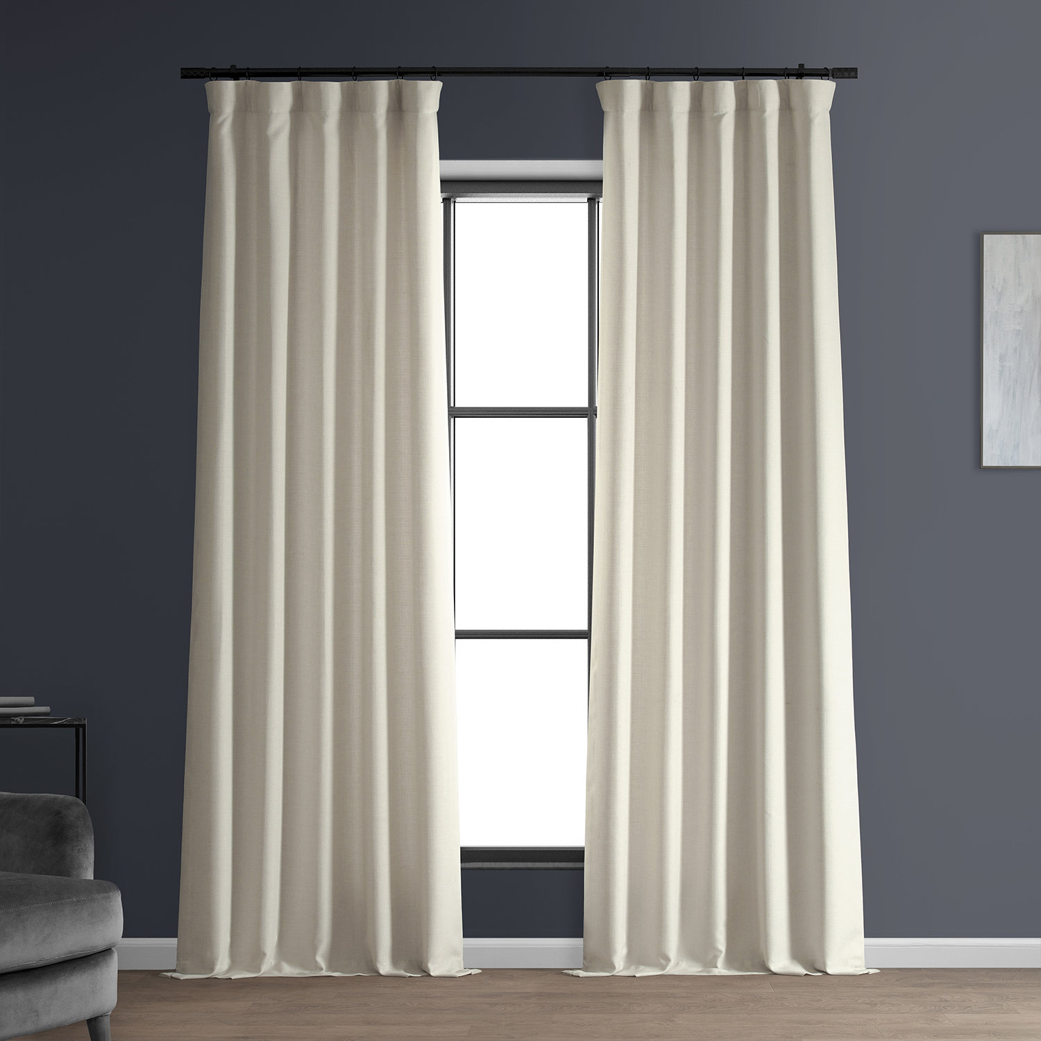Latitude Run® Armita Italian Faux Linen Room Darkening Curtains for ...