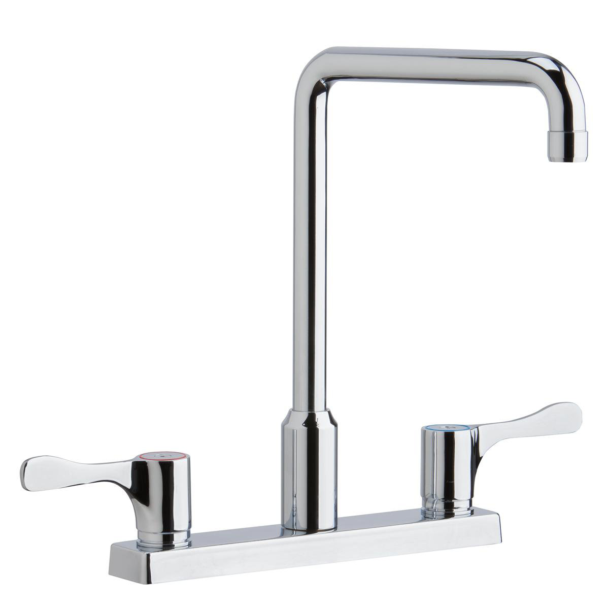 Elkay Pull Down Double Handle Kitchen Faucet With Deck Plate And ...