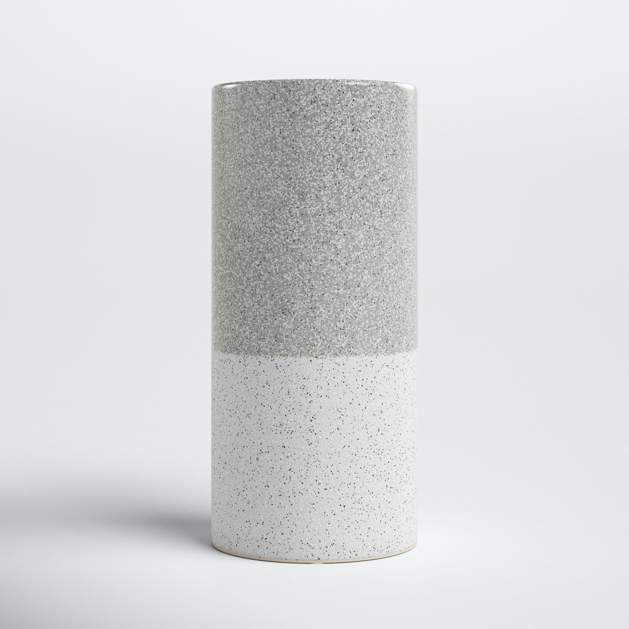 Joss & Main Hopeton Dark Gray/Light Gray 8.75" Ceramic Table Vase ...
