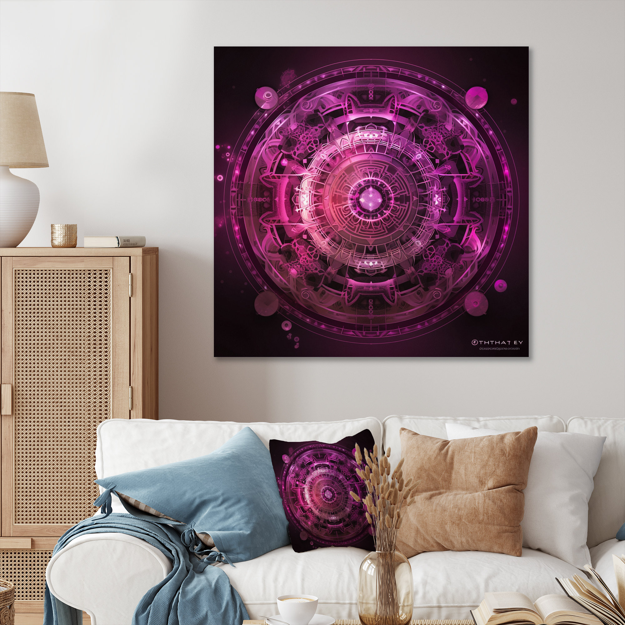 Ebern Designs Mystical Fuchia Sacred Chakra Portal - Print on Canvas ...
