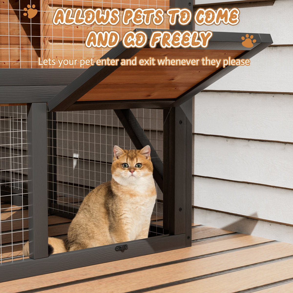 Tucker Murphy Pet™ Catio Outdoor Cat Enclosure, Large Walk In Cat House ...