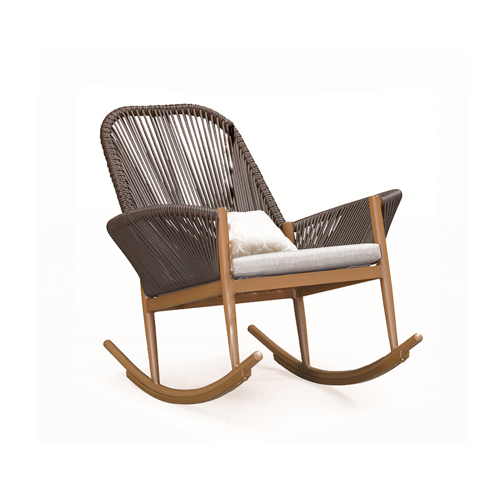 ChairVogue Casual Rattan Chair Rocking Chair Metal Rocking Chair | Wayfair