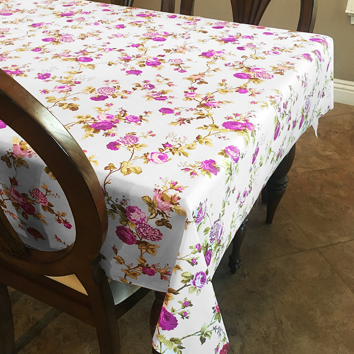 Lark Manor™ Vintage Floral Large Roses Print Tablecloths | Wayfair