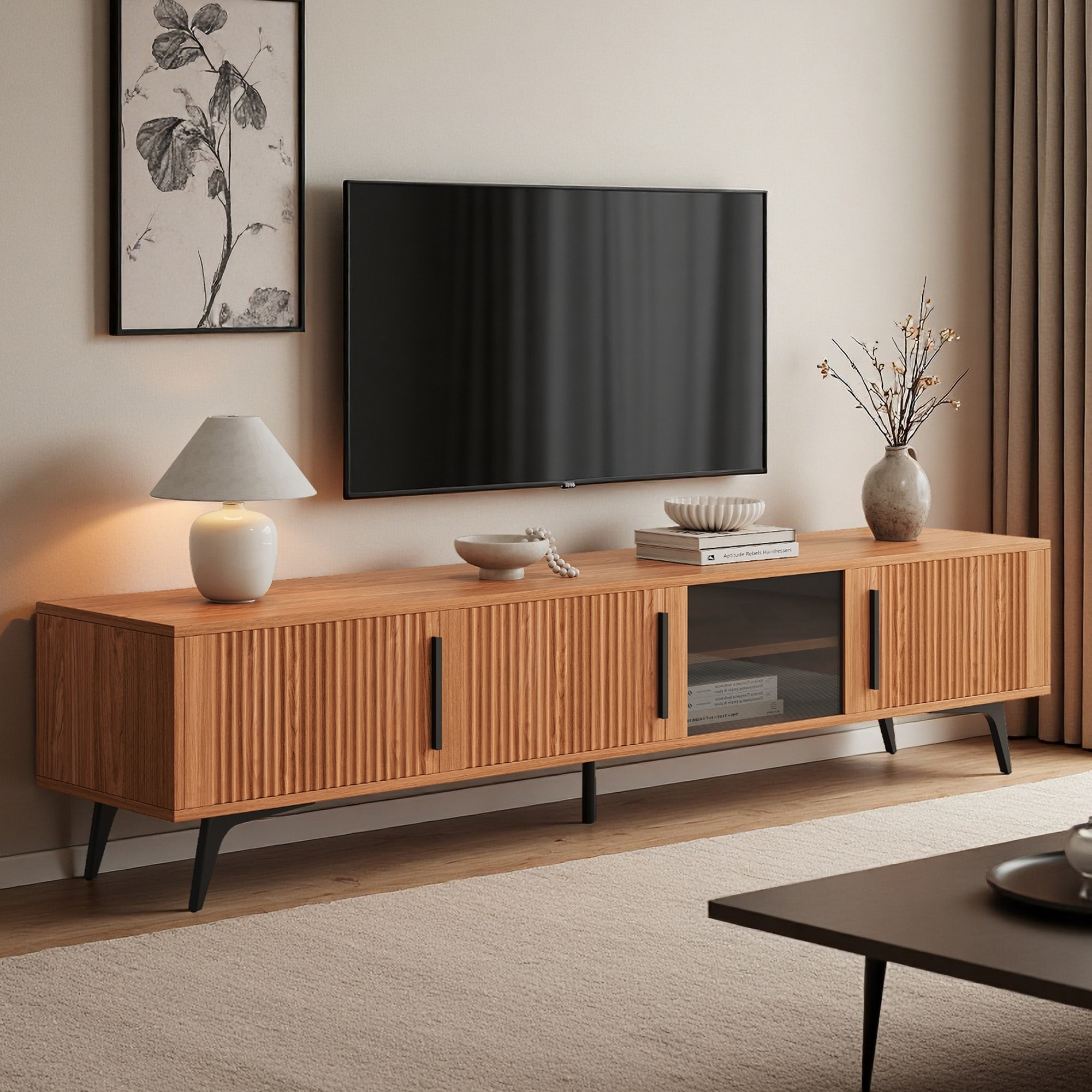 Corrigan Studio 4-door 78.8'' Tv Stand For Tvs Up To 85" With Stroage ...