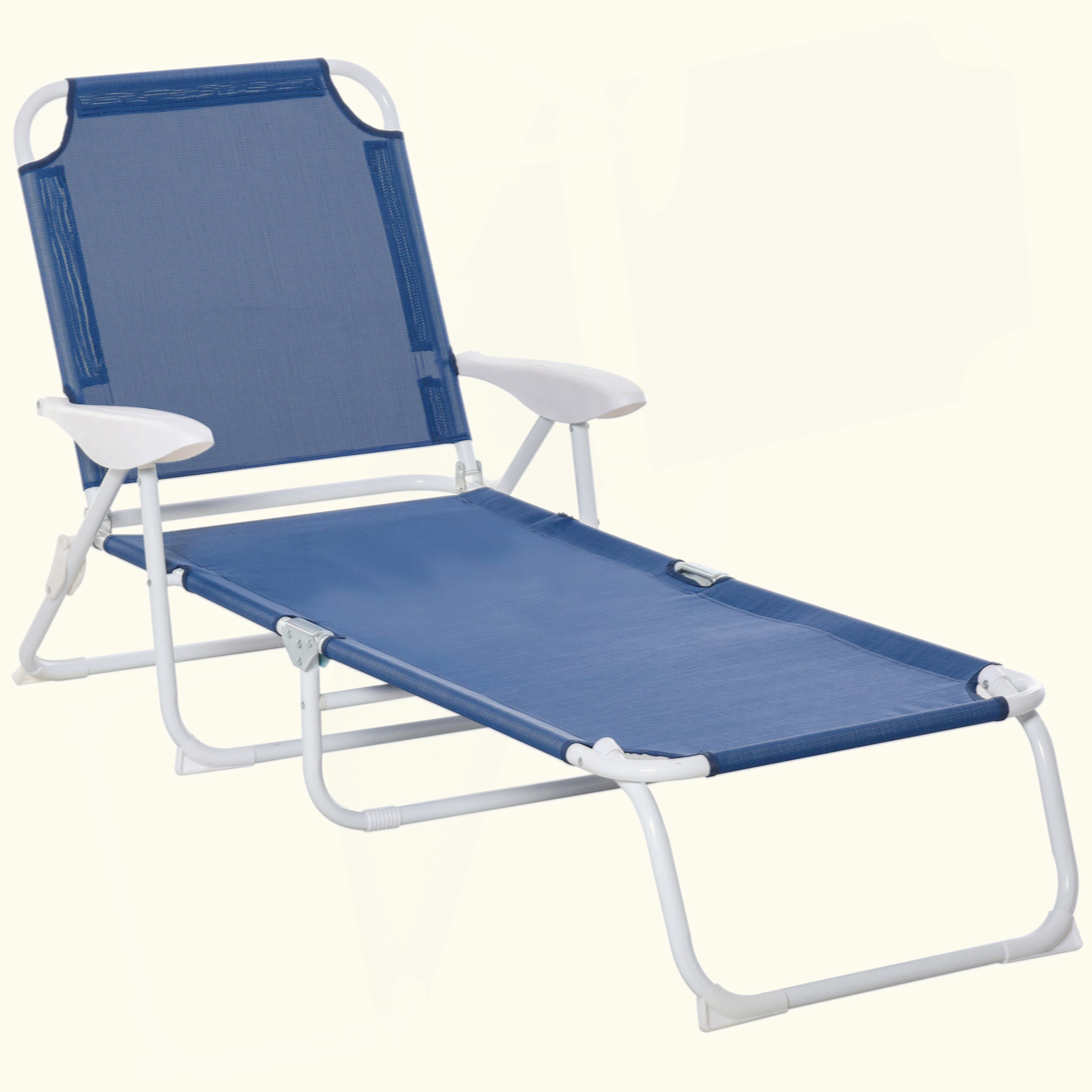 Arlmont & Co. Folding Chaise Lounge, Outdoor Sun Tanning Chair, 4 ...