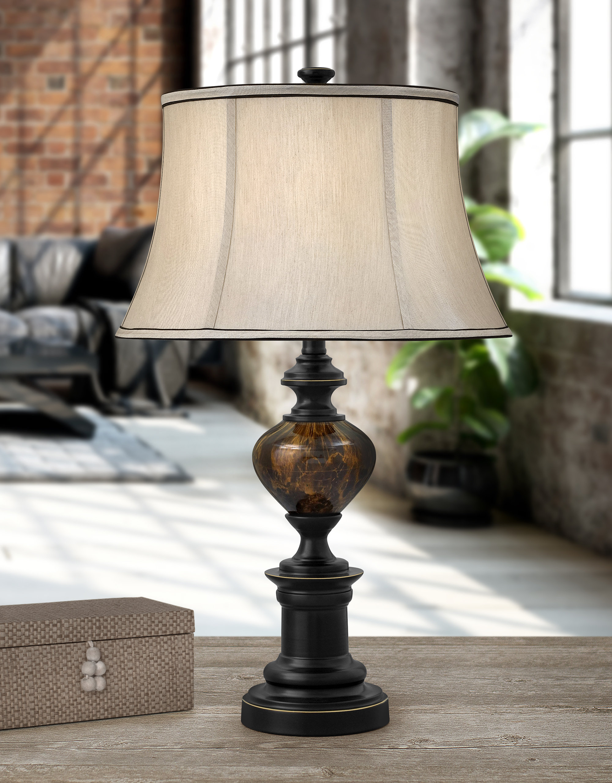 Medallion Lighting Argos 28" Madison Bronze Table Lamp Set & Reviews ...