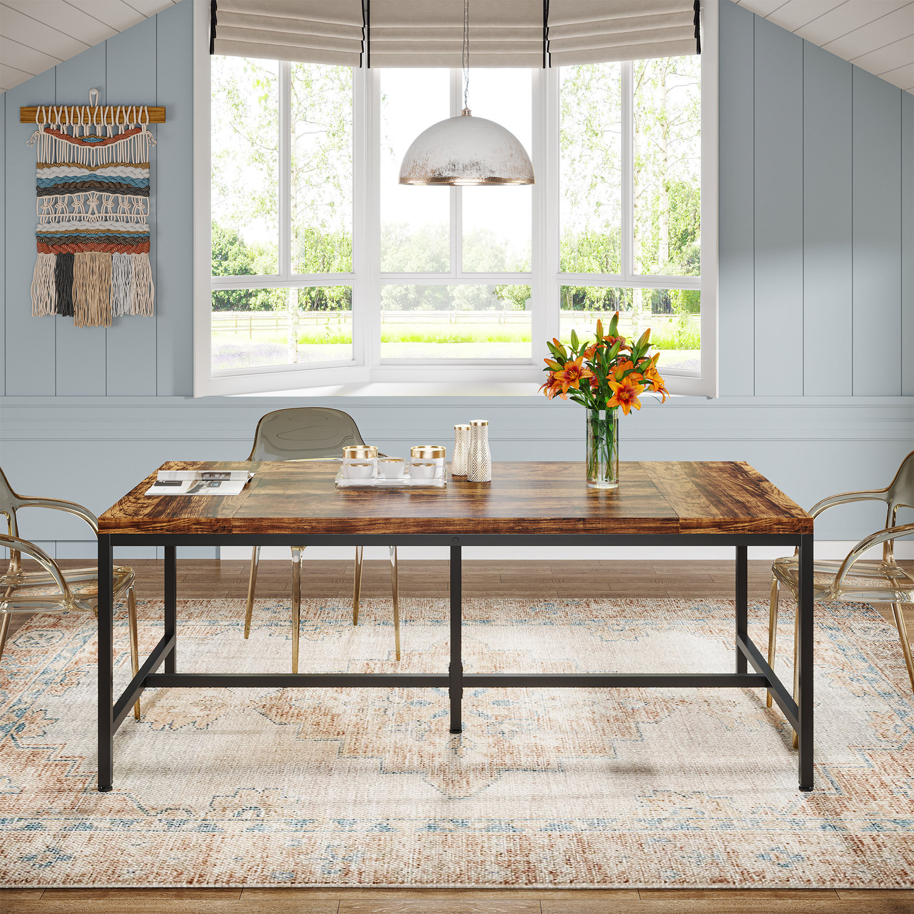 Mercer41 Leyanni White and Gold Dining Table | Wayfair