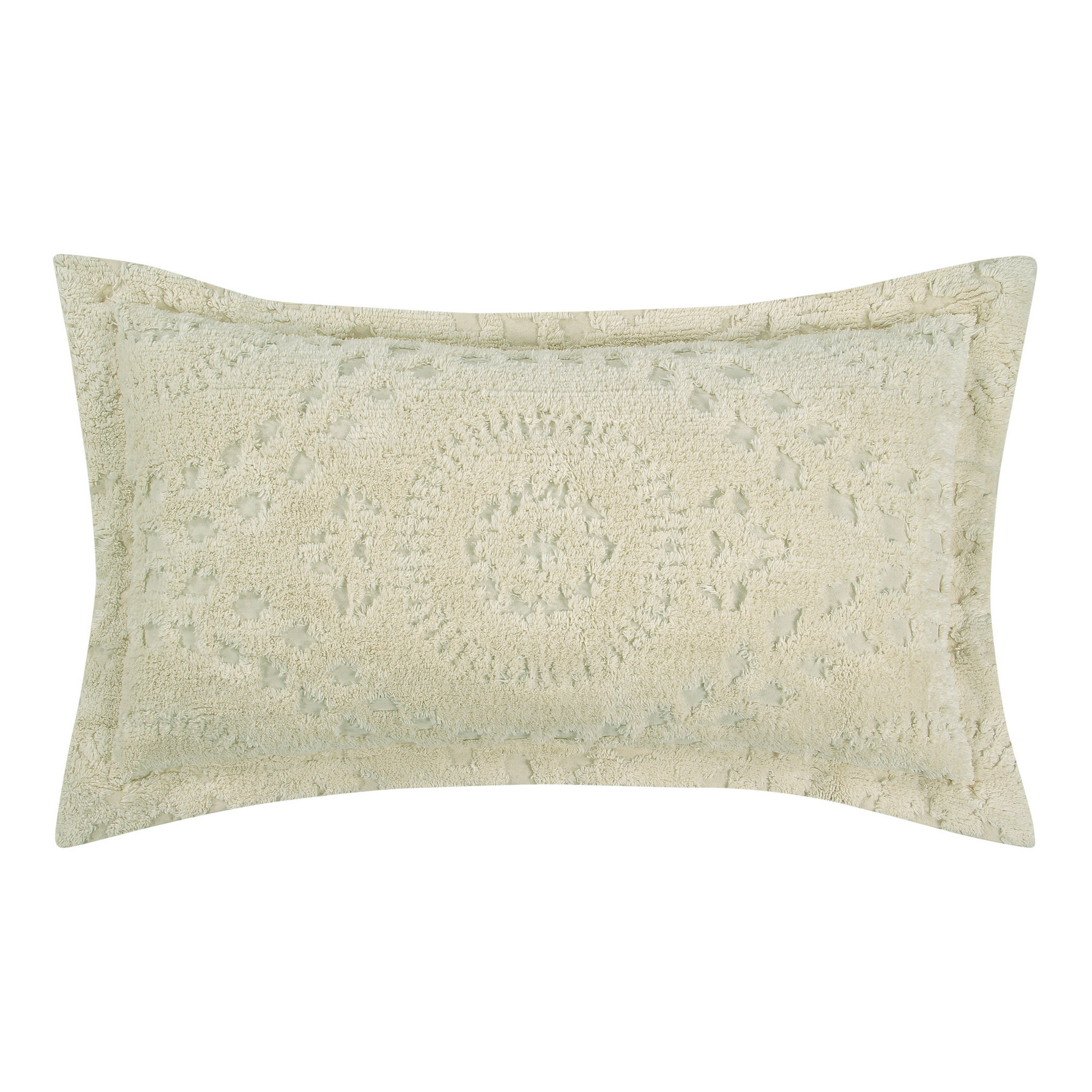 Better Trends Rio 100% Cotton Tufted Pillow Sham with Medallion Pattern ...