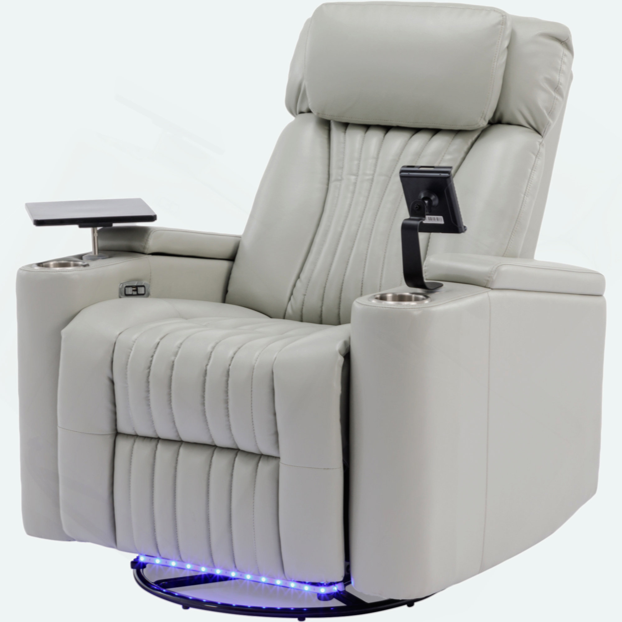 Ebern Designs 270° Power Swivel Recliner, Home Theater Seating with ...