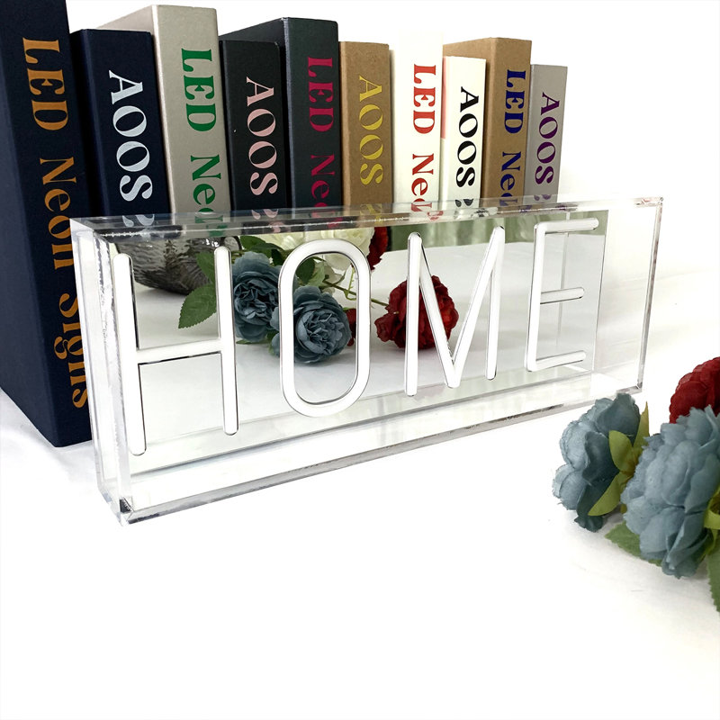 Trinx Home 16" LED Neon Sign Box | Wayfair