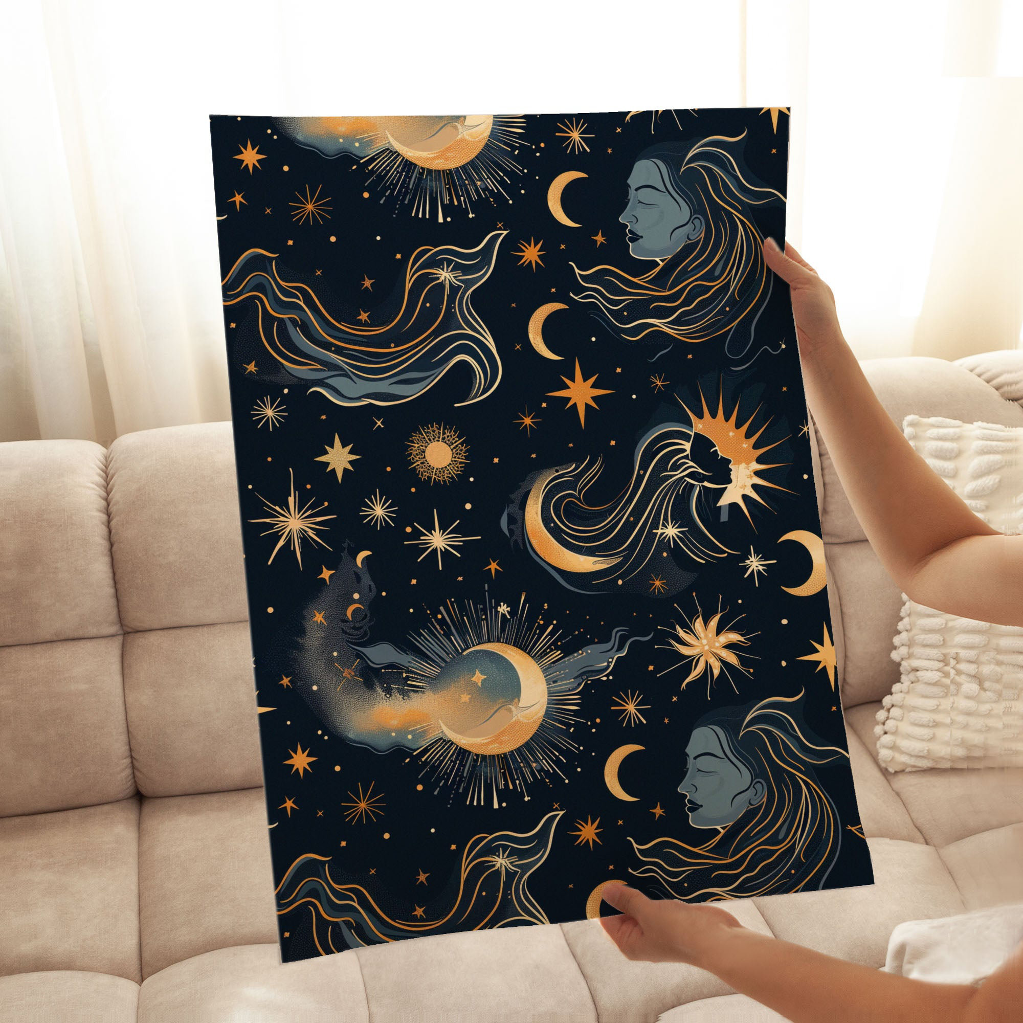 Winston Porter Astronomy and Space Stars and Moon IX Bohemian Unframed Art Print | Wayfair