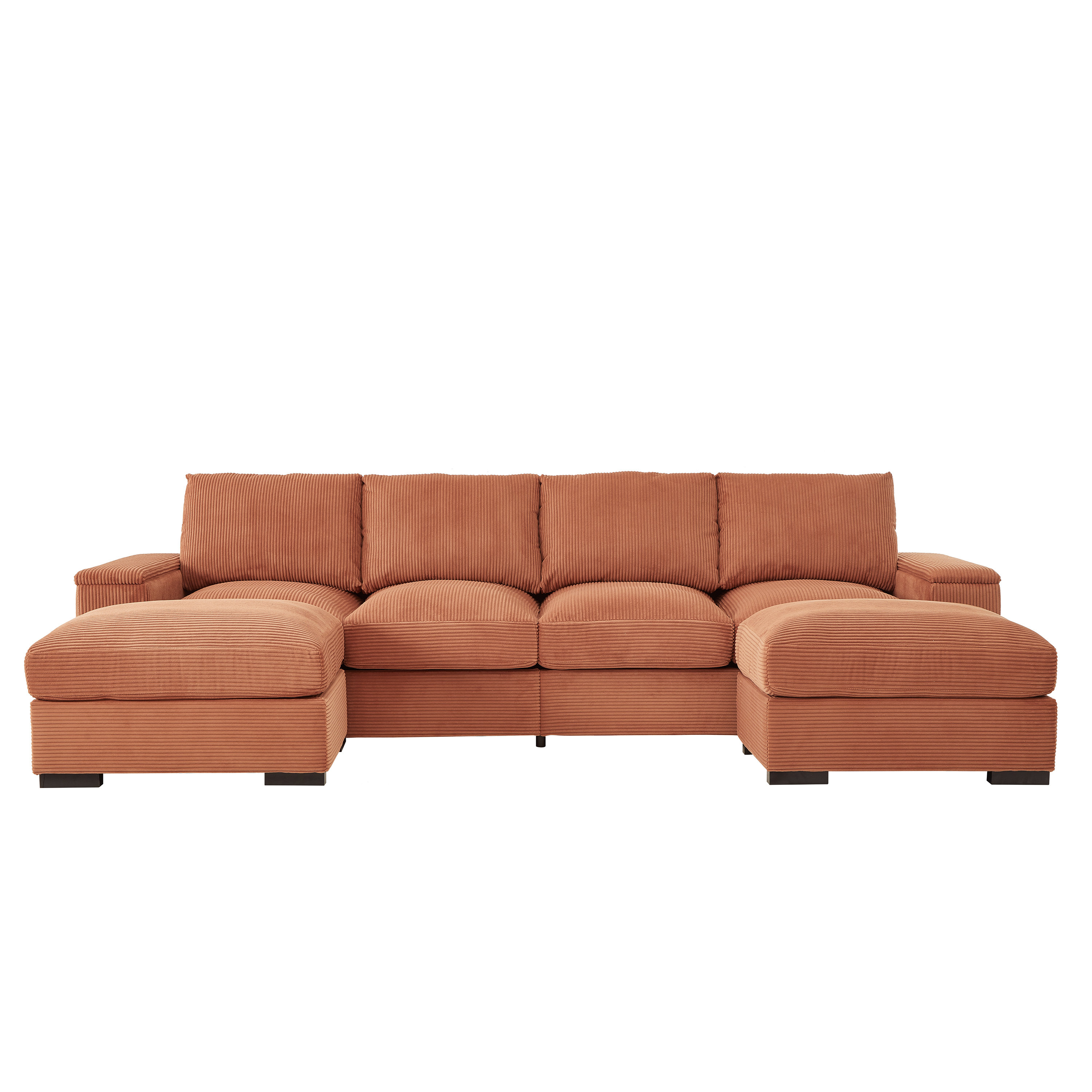 Latitude Run® Sectional Sofa Deep Seat Sofa Couch With Ottomans ...