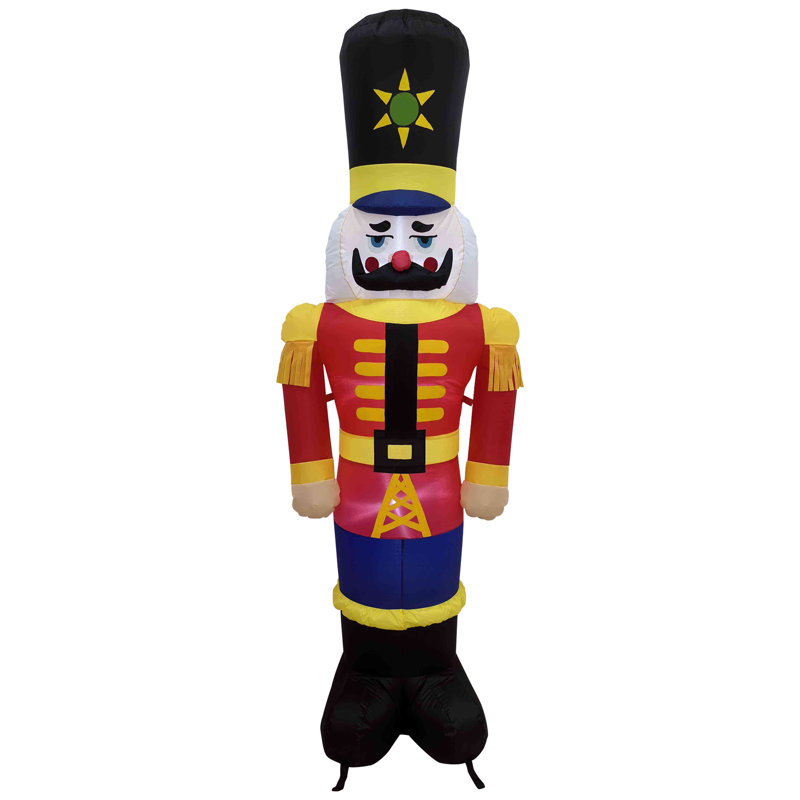 Northlight Seasonal Lighted Inflatable Nutcracker Soldier Outdoor ...
