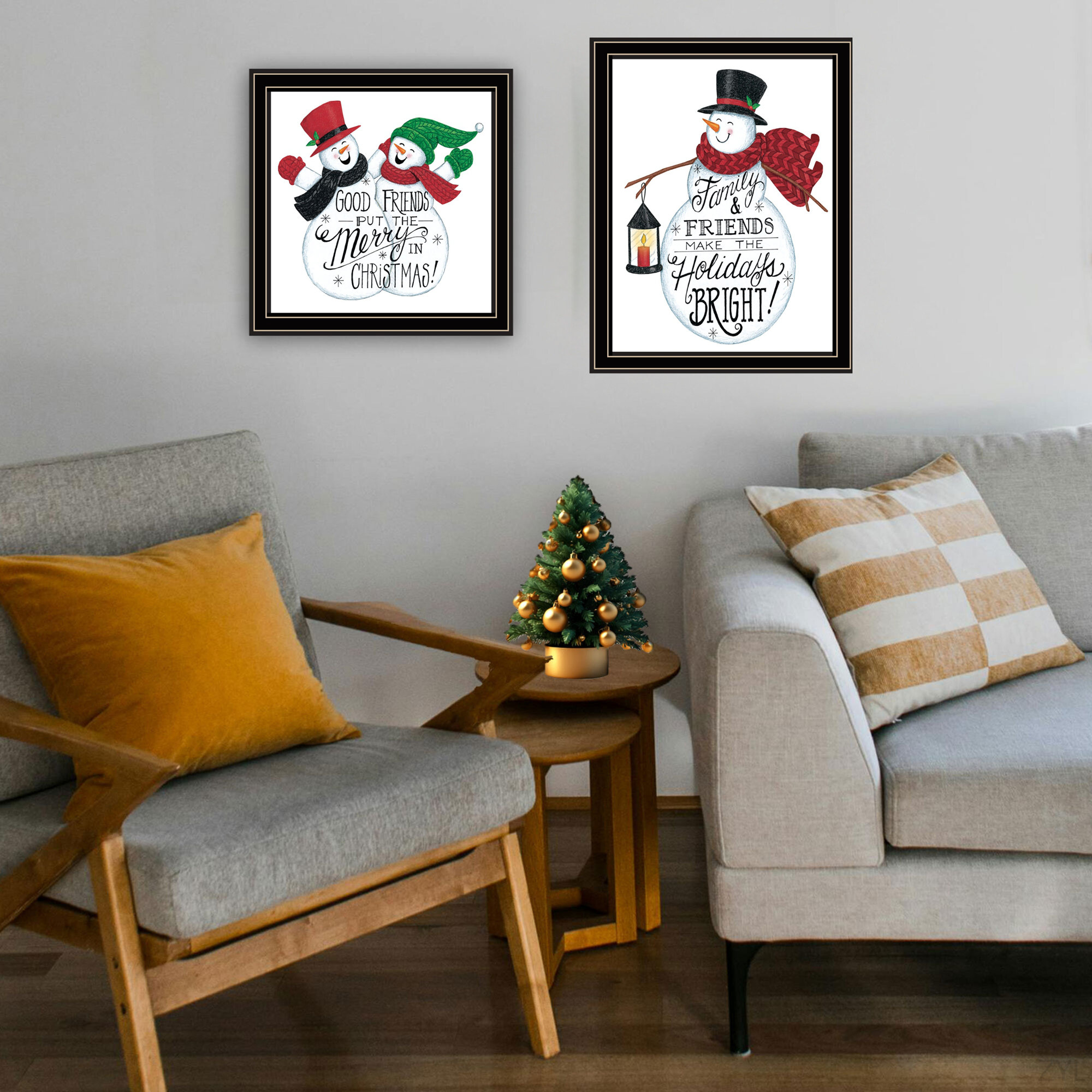 The Holiday Aisle® Trendy Decor 4U 2- Piece Vignette Good Friends ...