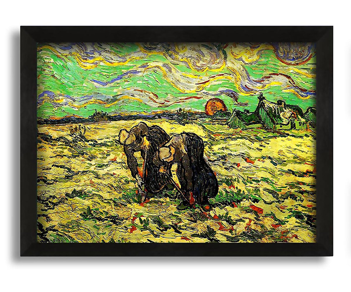 ClassicLiving Van Gogh Two Peasant Women Digging in Field with Snow ...