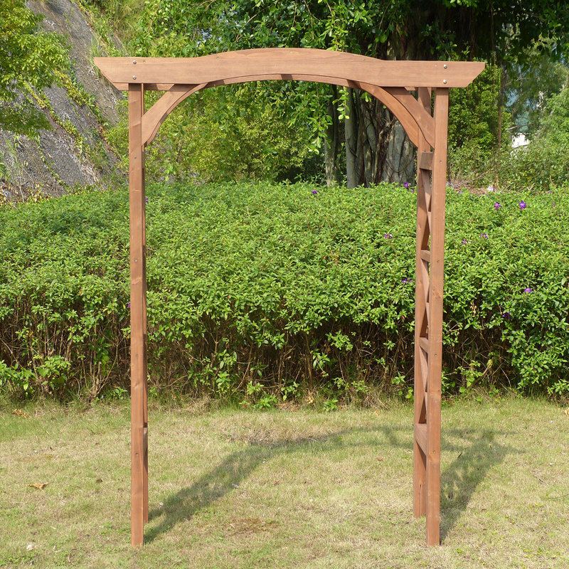 Arlmont & Co. Lachezar 60.43" W x 20.87" D Wood Arbor & Reviews | Wayfair