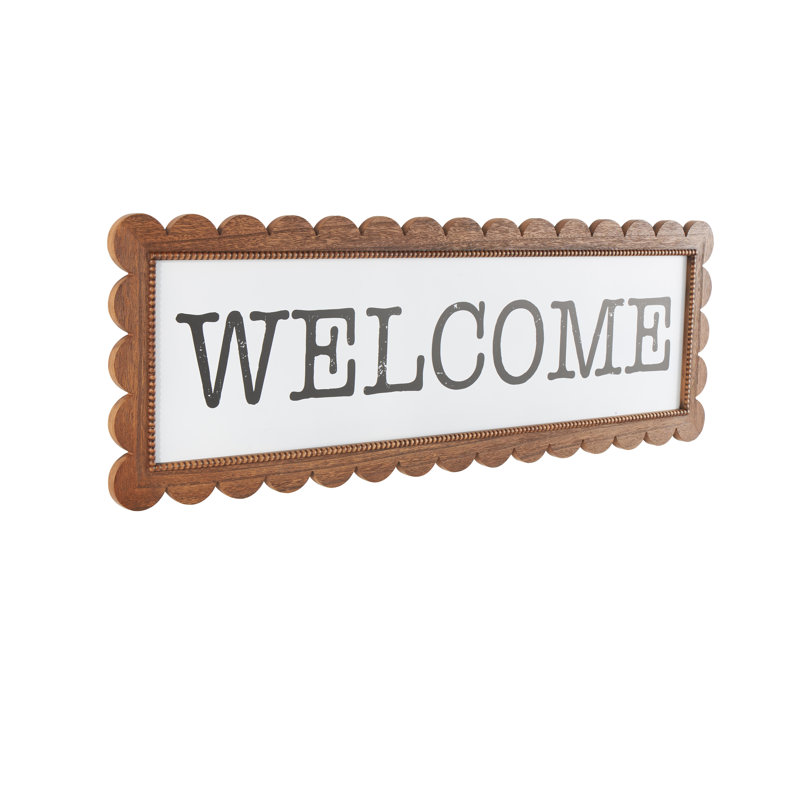 Cole & Grey Cole And Grey Wood Handmade Welcome Home Decorative Sign ...