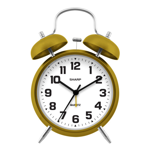 Sharp Twin Bell Quartz Analog Alarm Clock | Wayfair