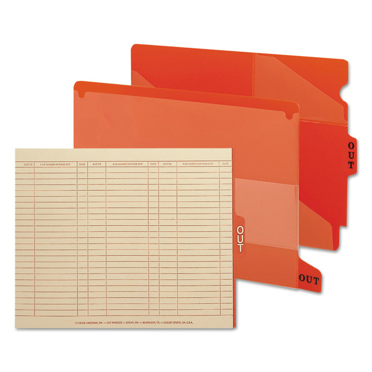 Smead® Colored Vinyl Outguides With Pockets Polypropylene, Vinyl & Pvc ...