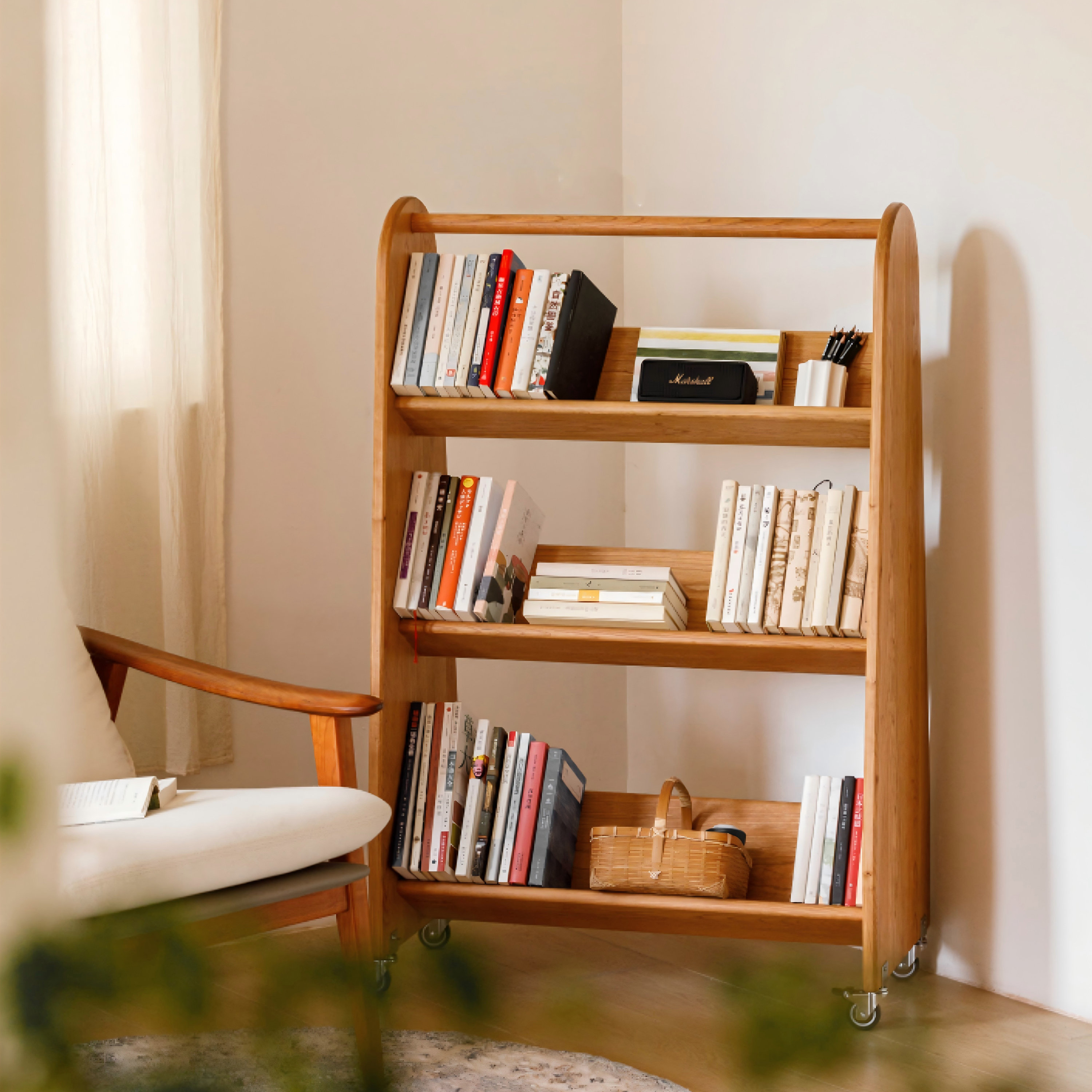 Coxambrey Burlywood Style Creative Solid Wood Bookshelf | Wayfair