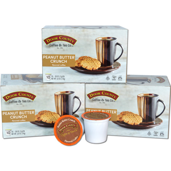 Door County Coffee Peanut Butter Crunch Coffee Pod | Wayfair