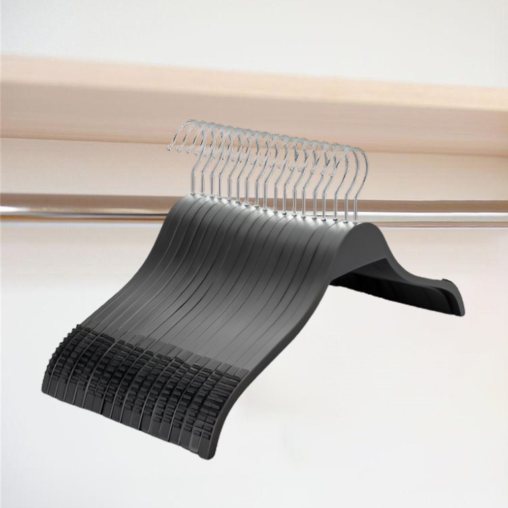 Rebrilliant Ultra Thin Natural Wood Hanger With Ultra Soft Anti Slip ...