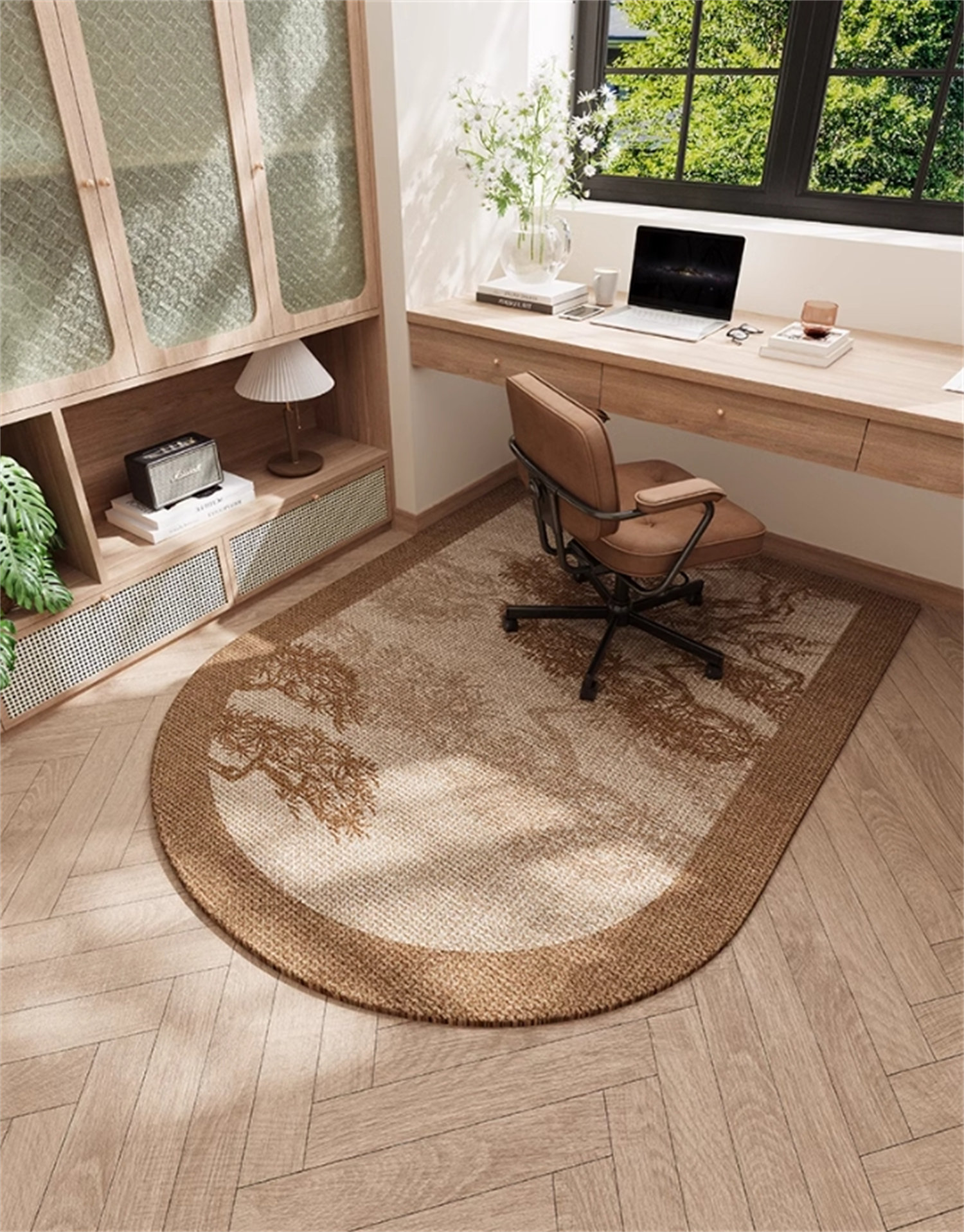 JINXI Study Room Carpet - Desk Chair Mat, High-End Bedroom Wood Floor ...