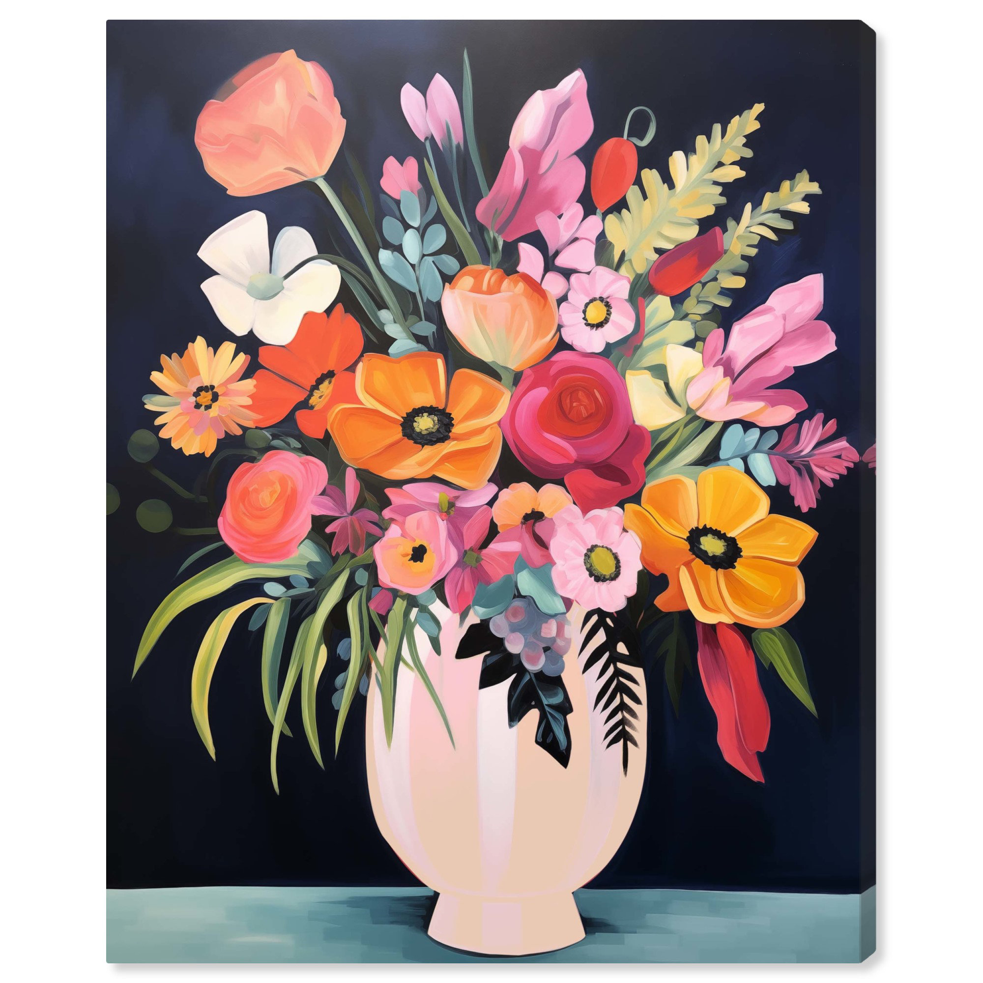 Art Remedy Some Flowers Are Vibrant Canvas Maximalist Flower Art by Art ...